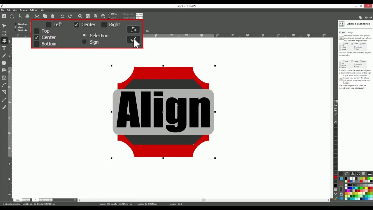 SignCut DRAW: Align - YouTube