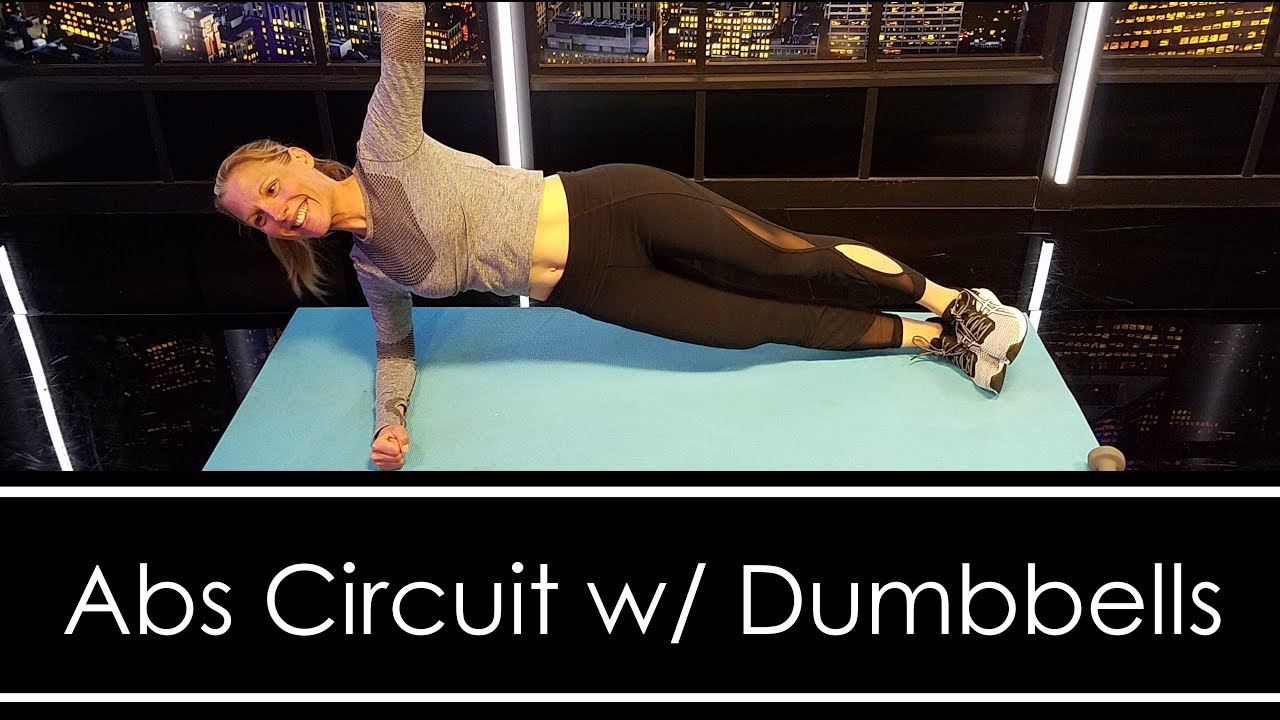ABS CIRCUIT WORKOUT (with Dumbbells) - YouTube