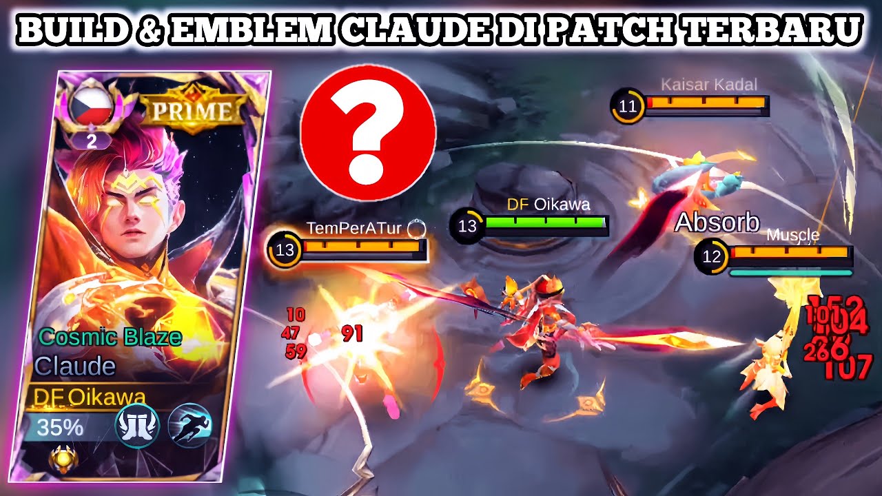 BUILD DAN EMBLEM CLAUDE TERSAKIT 2024 | BUILD CLAUDE PALING SAKIT 2024 ...