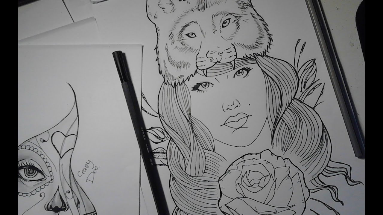 Let´s draw! WOLF GIRL! - YouTube