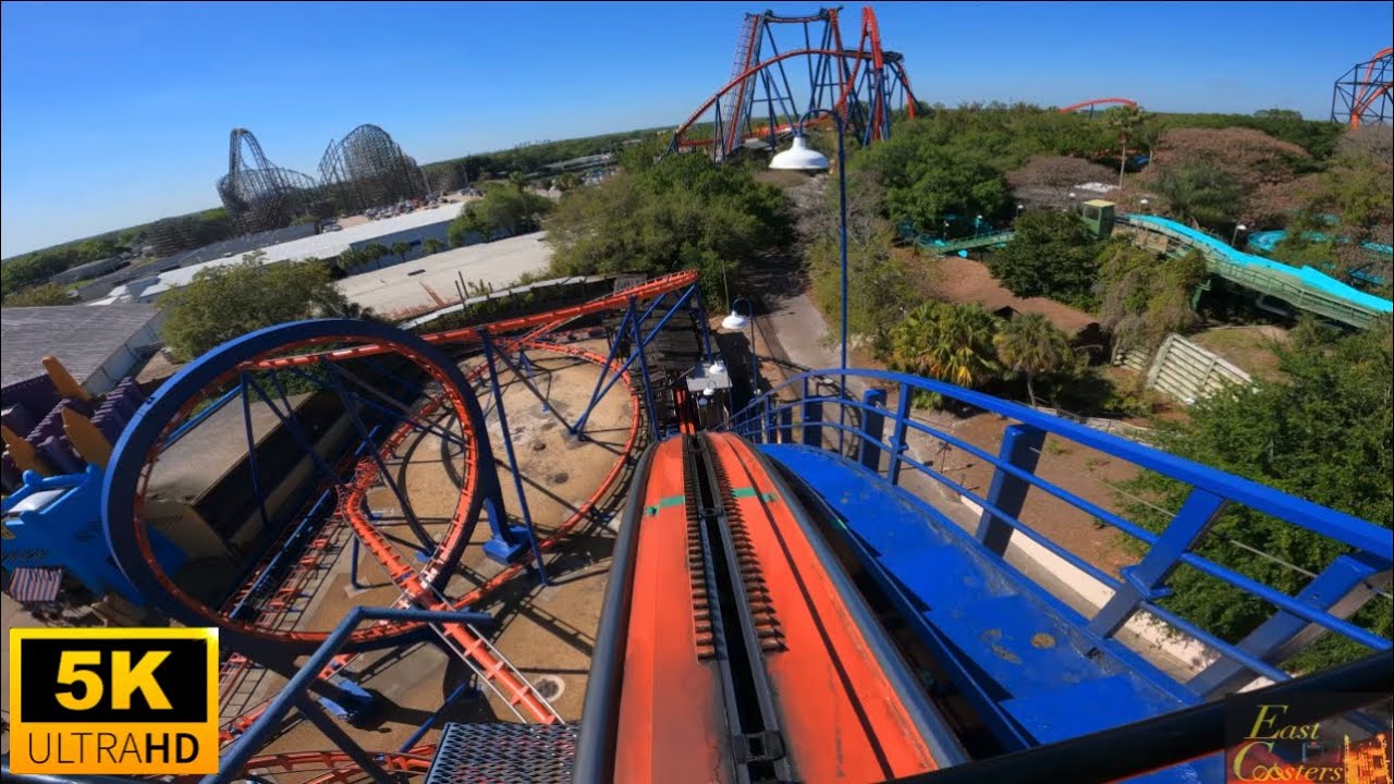 Scorpion POV BACKWARDS 5K Classic Family Looping Coaster Busch Gardens ...