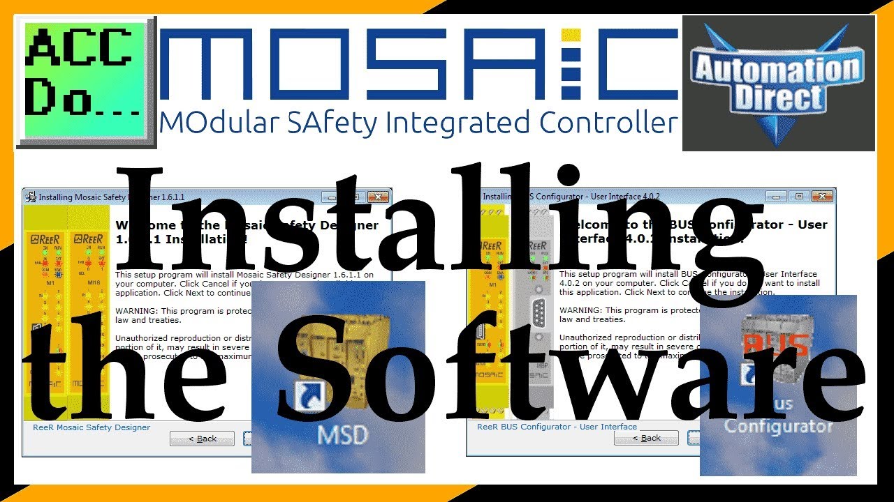 MOSAIC Safety Controller Installing the Software MSD - YouTube