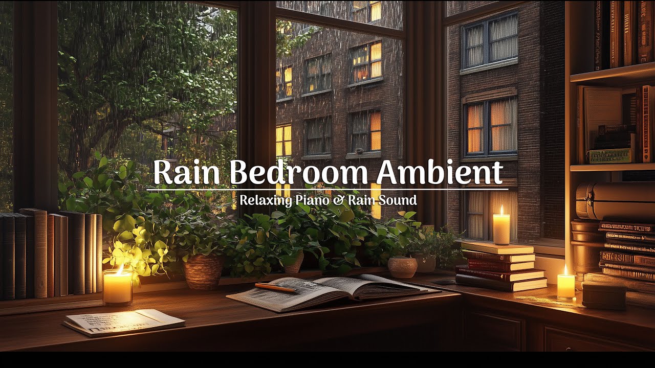 Greenwich Study Room Ambience - Gentle Rain and Piano Sounds for Focus ...
