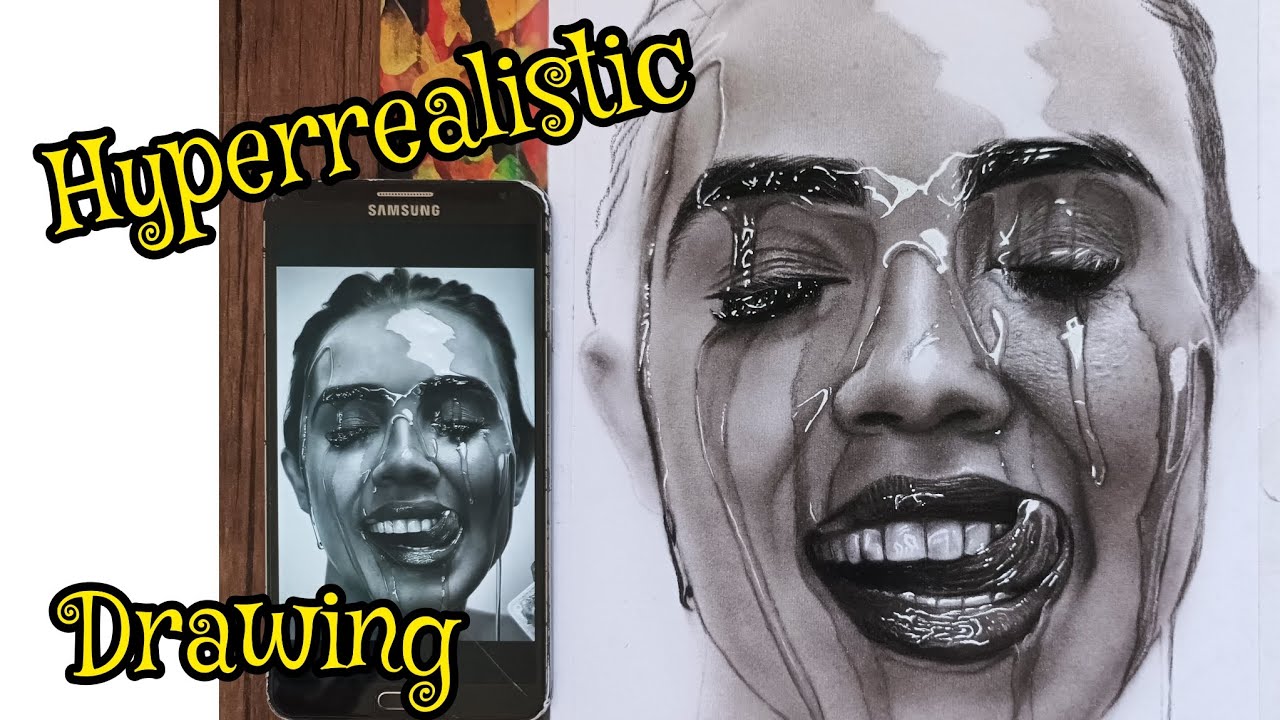 how to draw and shade skin texture in hyperrealistic drawing - YouTube