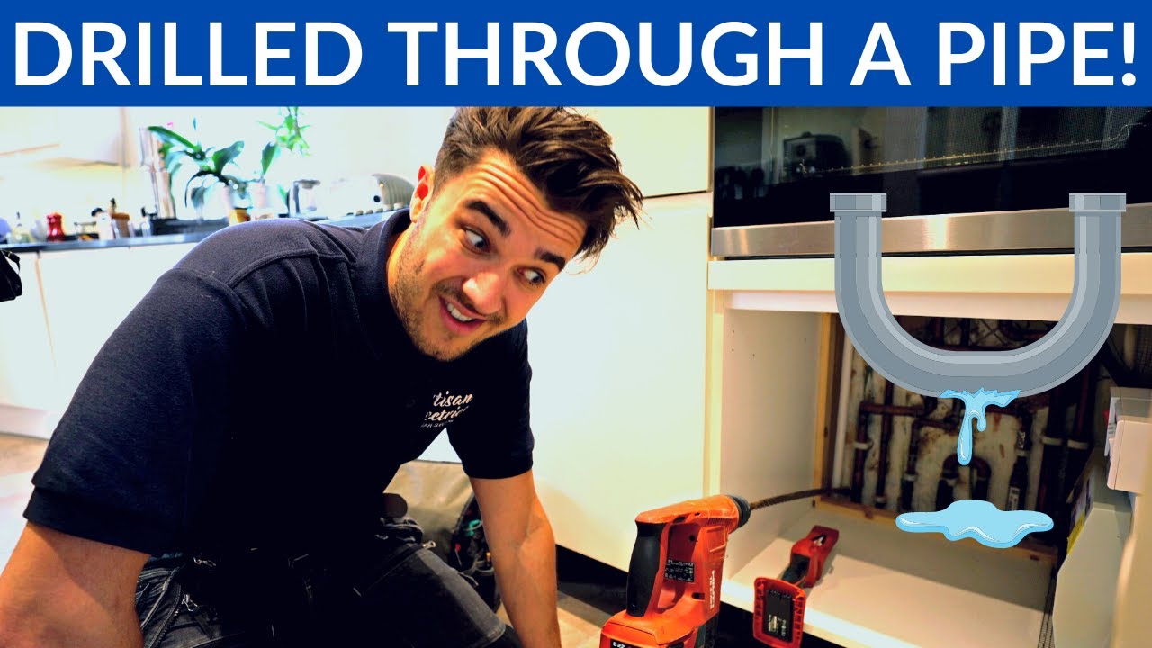 SPARKY DRILLED THROUGH A PIPE - Electrician Life - YouTube