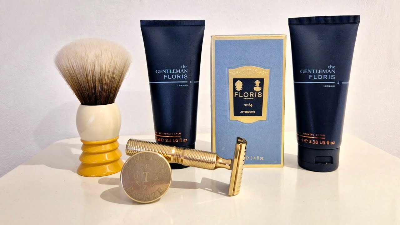 FLORIS 89 SHAVE / TIMELESS RAZOR BRONZE / PAA DOPPLER - YouTube