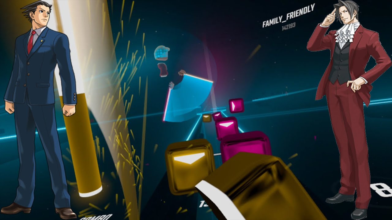 Ace Attorney song in beat saber (no commentary) - YouTube