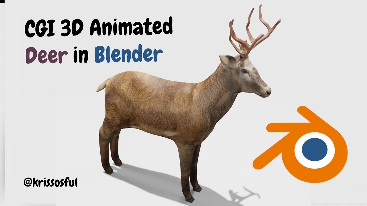 CGI 3D Animated Animal in Blender, Deer#blender #deer #animals # ...
