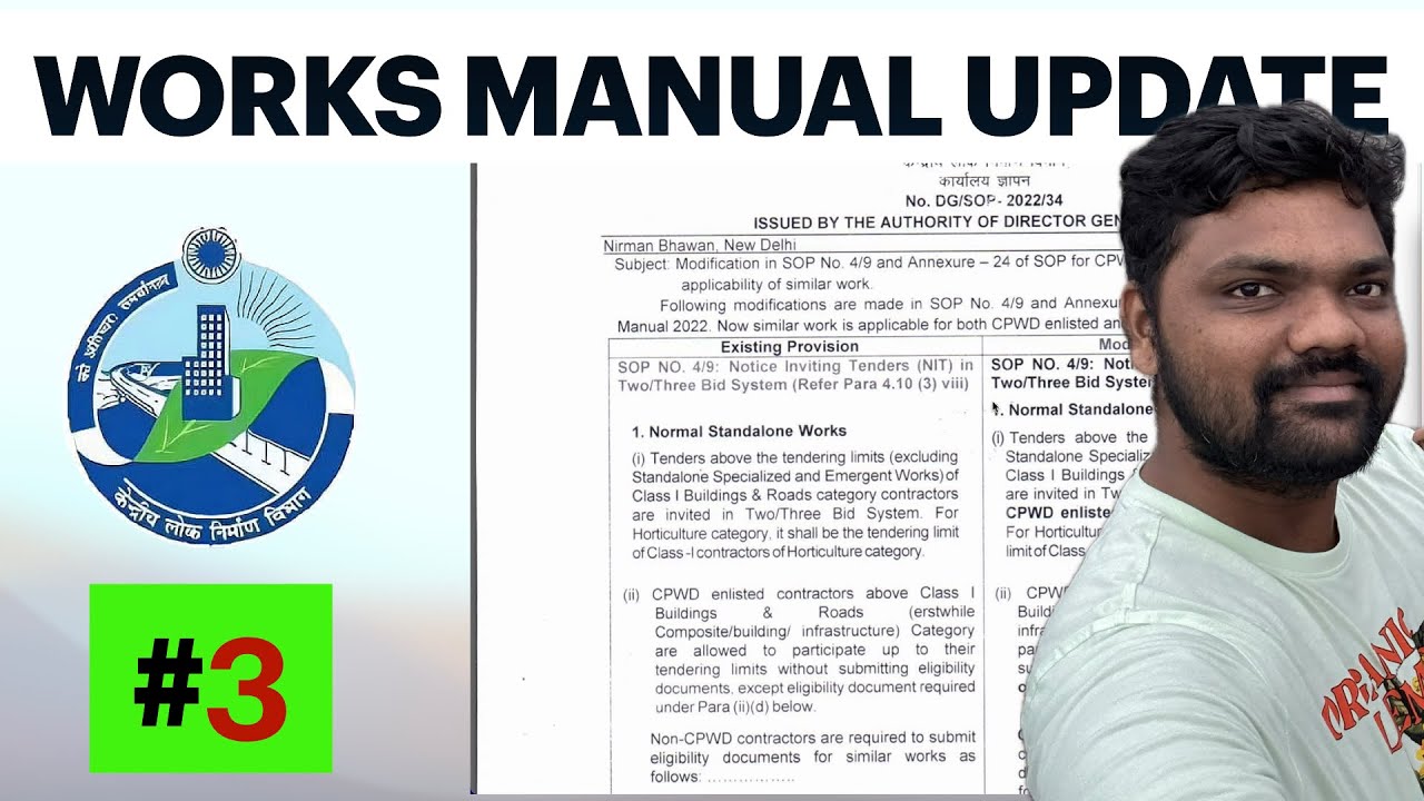 Circular 7th June 2024 | CPWD Works Manual #3 - YouTube