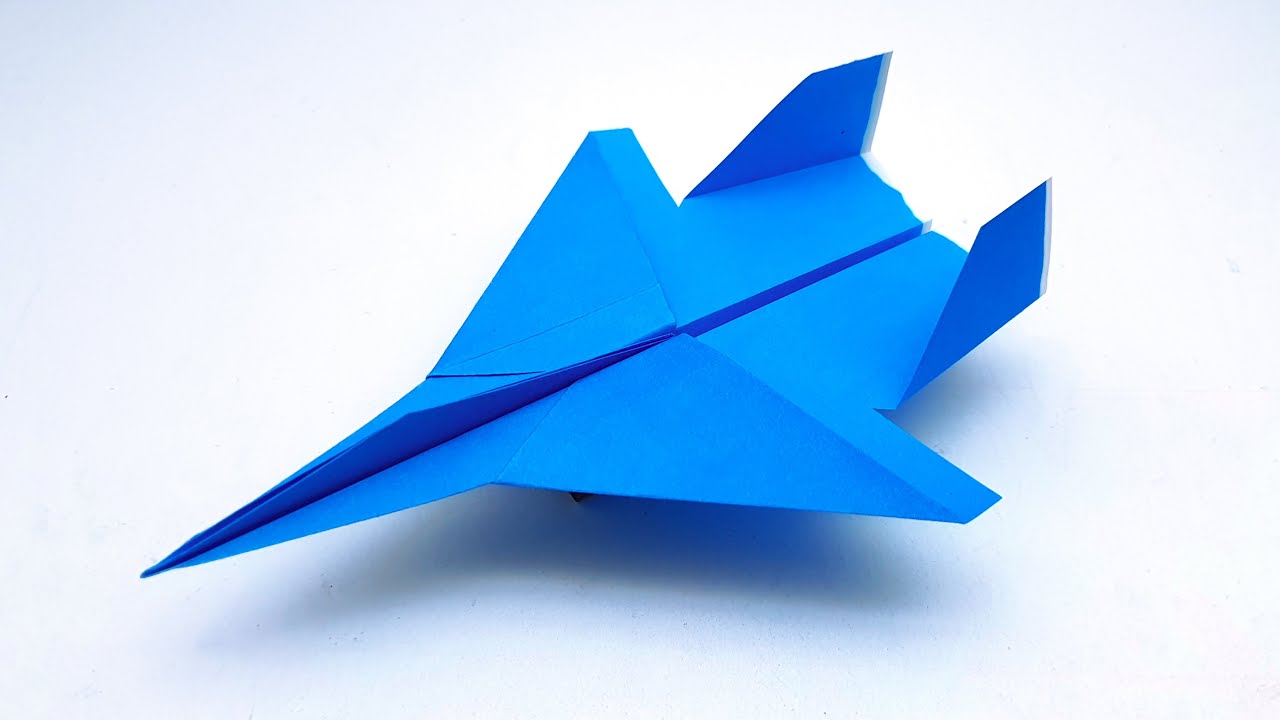 How To Make A Paper Airplane That Flies Far | Cool Design Origami Jet ...