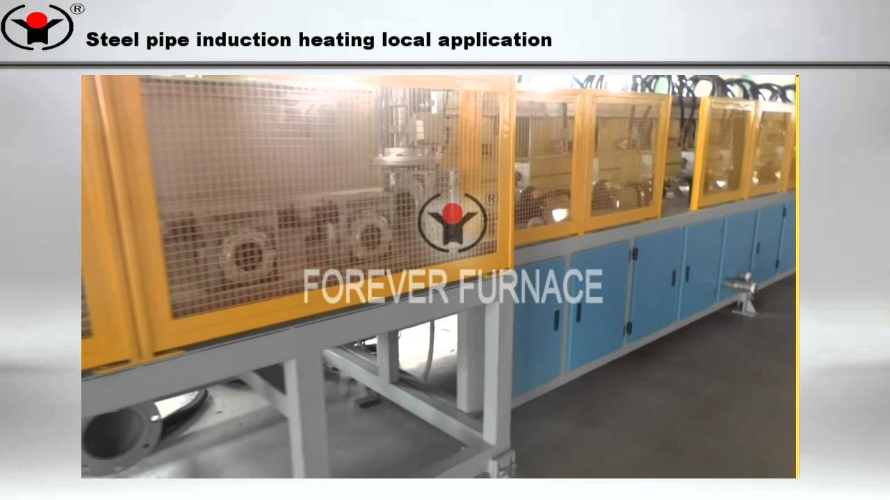Steel pipe induction heating line - YouTube
