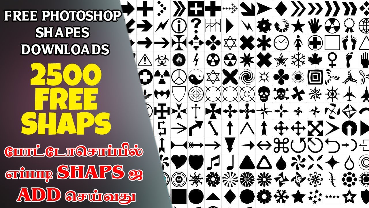 2500+ custom shape free download and Install in Photoshop | Adobe ...