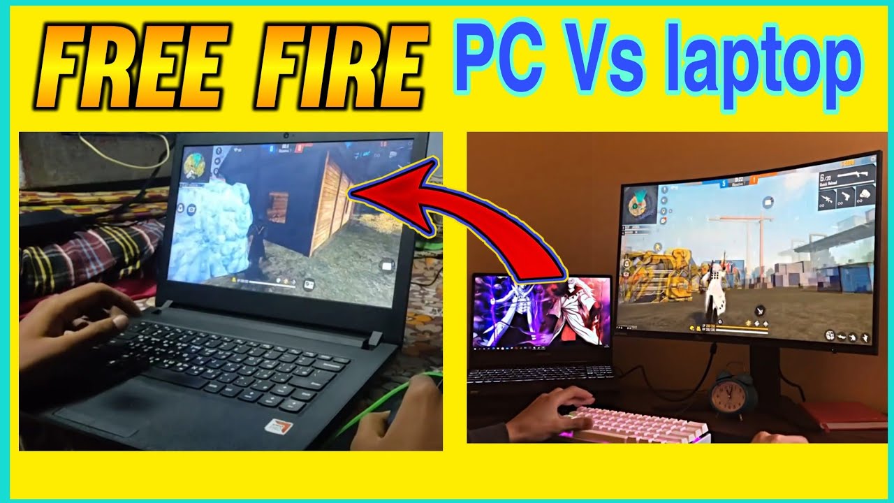 free fire gameplay PC VS Laptop || PC_VS_LAPTOP_FREEFIRE | #freefire # ...