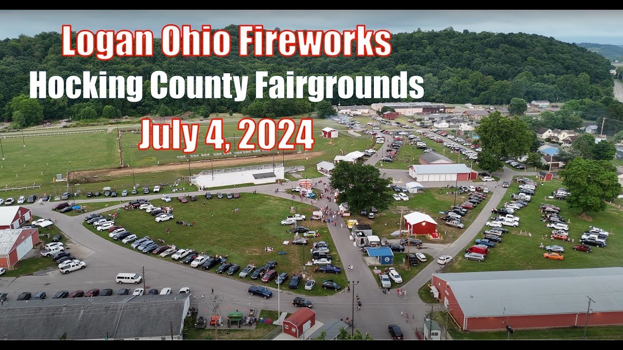 Logan Ohio Hocking County Fairgrounds Fireworks July 4, 2024 - YouTube