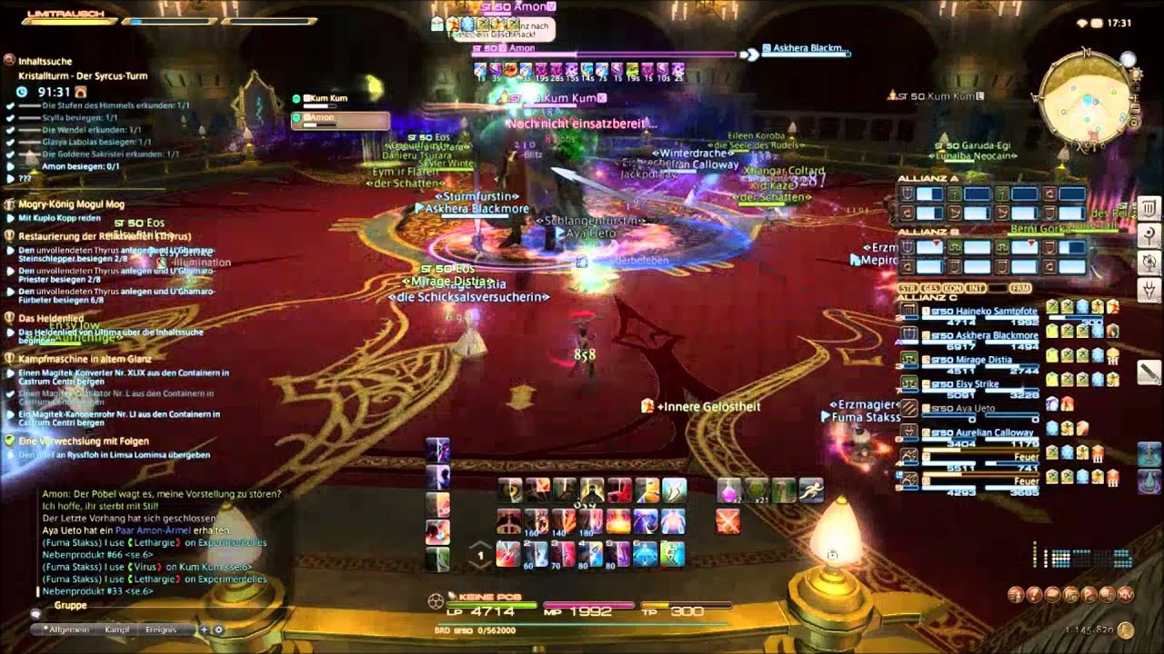 Final Fantasy 14 - Sycrus Tower - Amon - YouTube