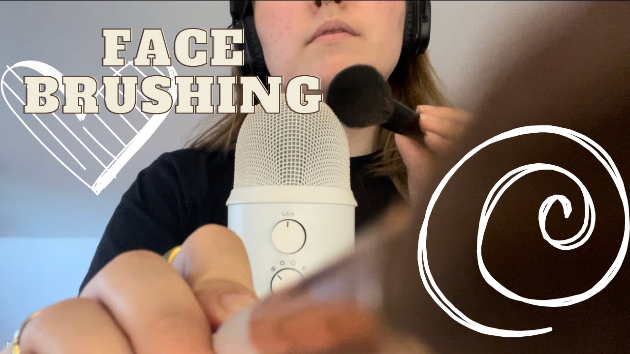 ASMR 10 min face brushing with mic brushing - YouTube