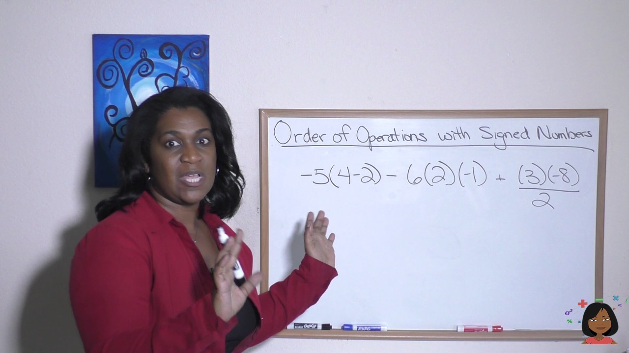 85. Order of Operations with Signed Numbers (for Saxon Math 8/7) - YouTube
