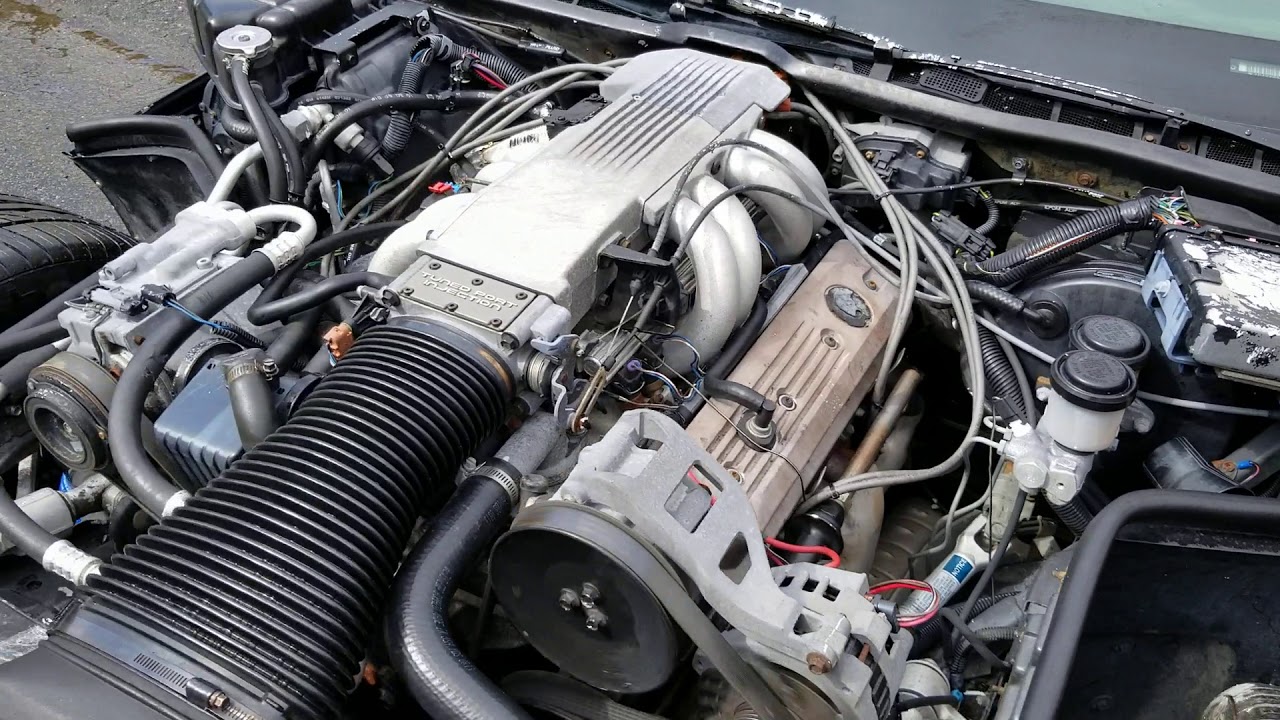 1991 Corvette TPI engine + 700R4 complete great 89,787 miles - YouTube