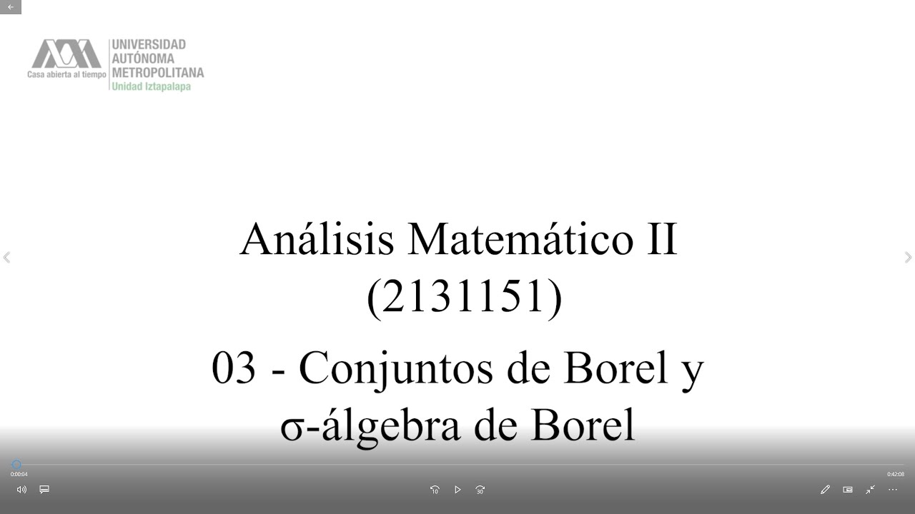 03 - Conjuntos de Borel y σ-álgebra de Borel - YouTube