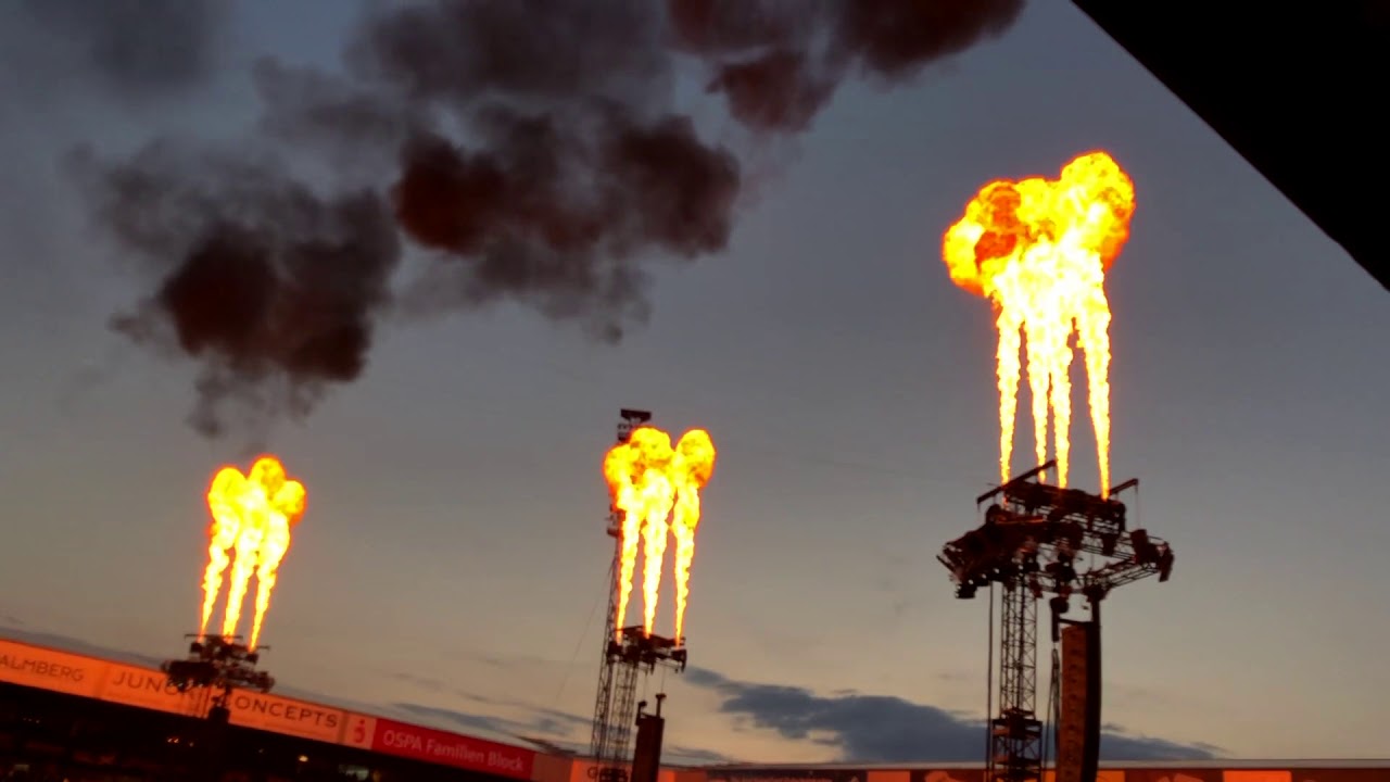 Rammstein Rostock 2019 PYRO - YouTube