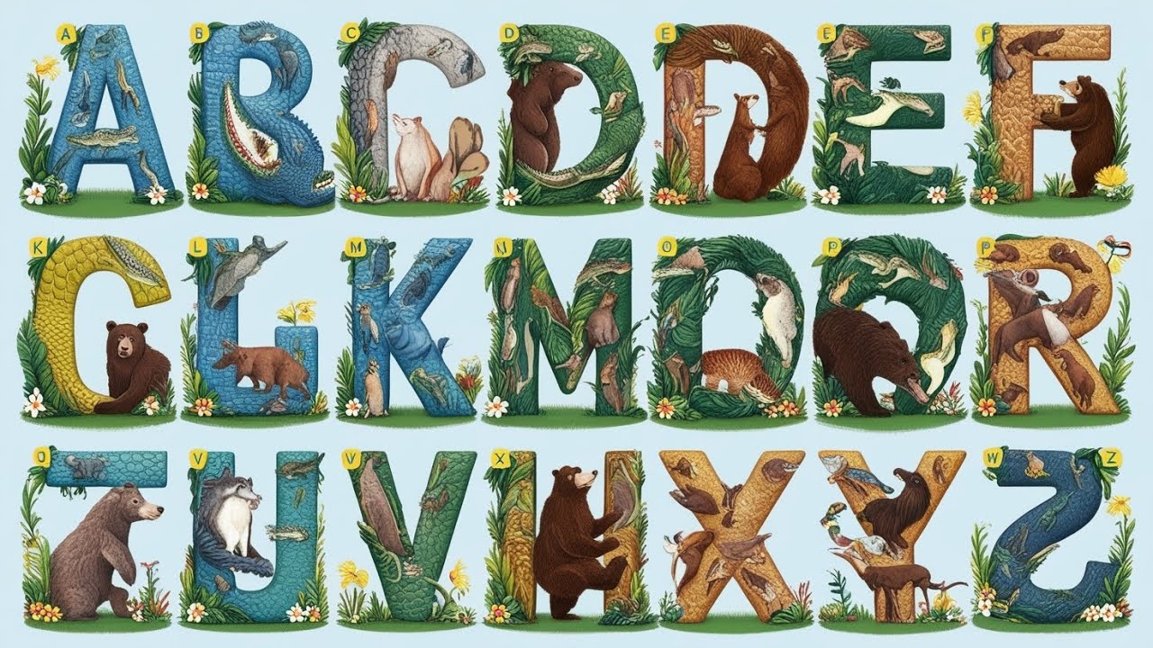 Animal Alphabet |English Alphabets A٫B٫C|Alphabet|Children learning ...
