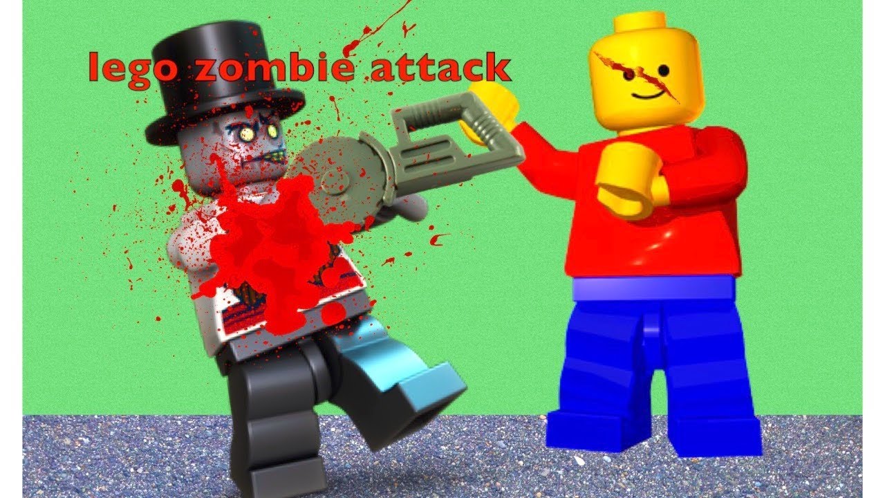 bloody lego zombie attack! stop motion animation - YouTube