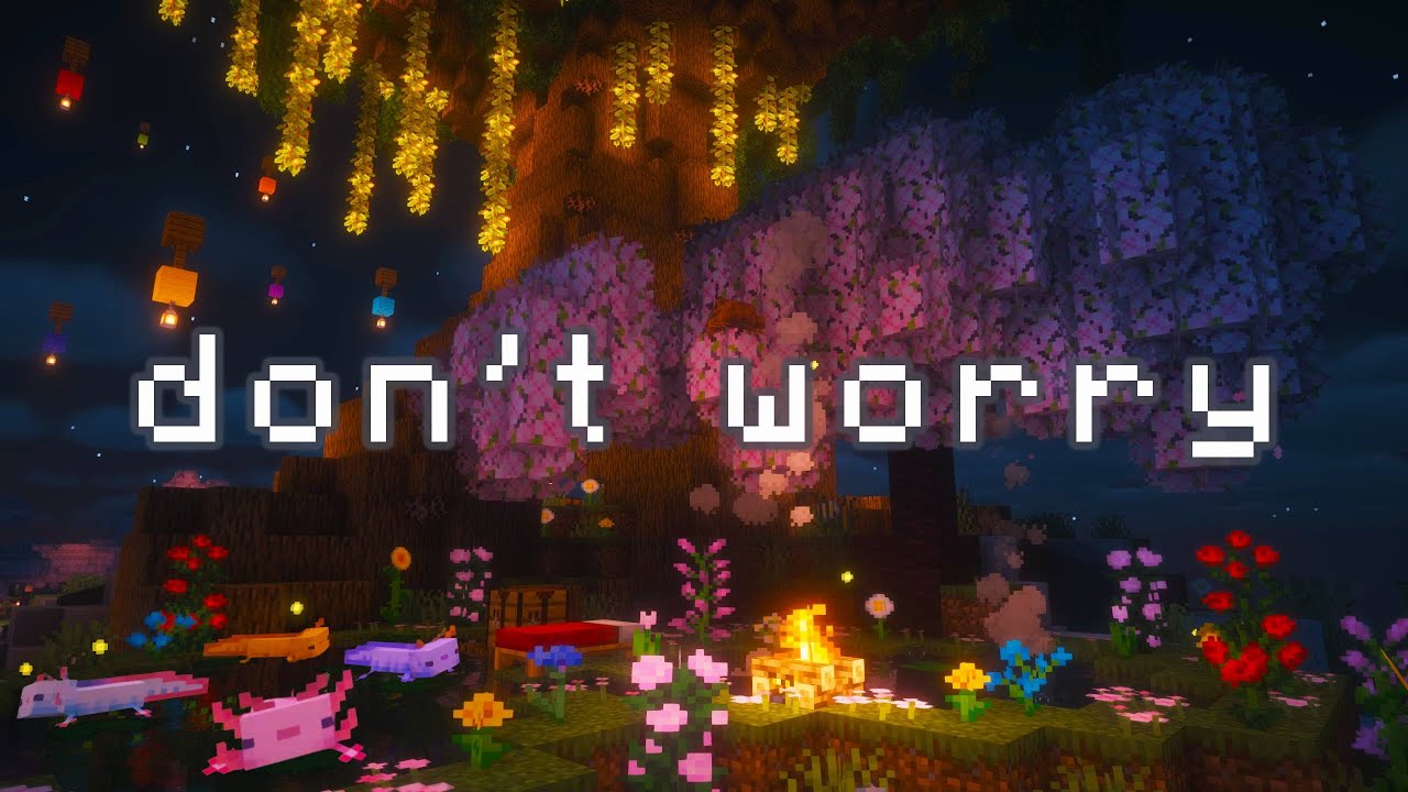 you just need a break... (minecraft music w/ water, fire, rain)