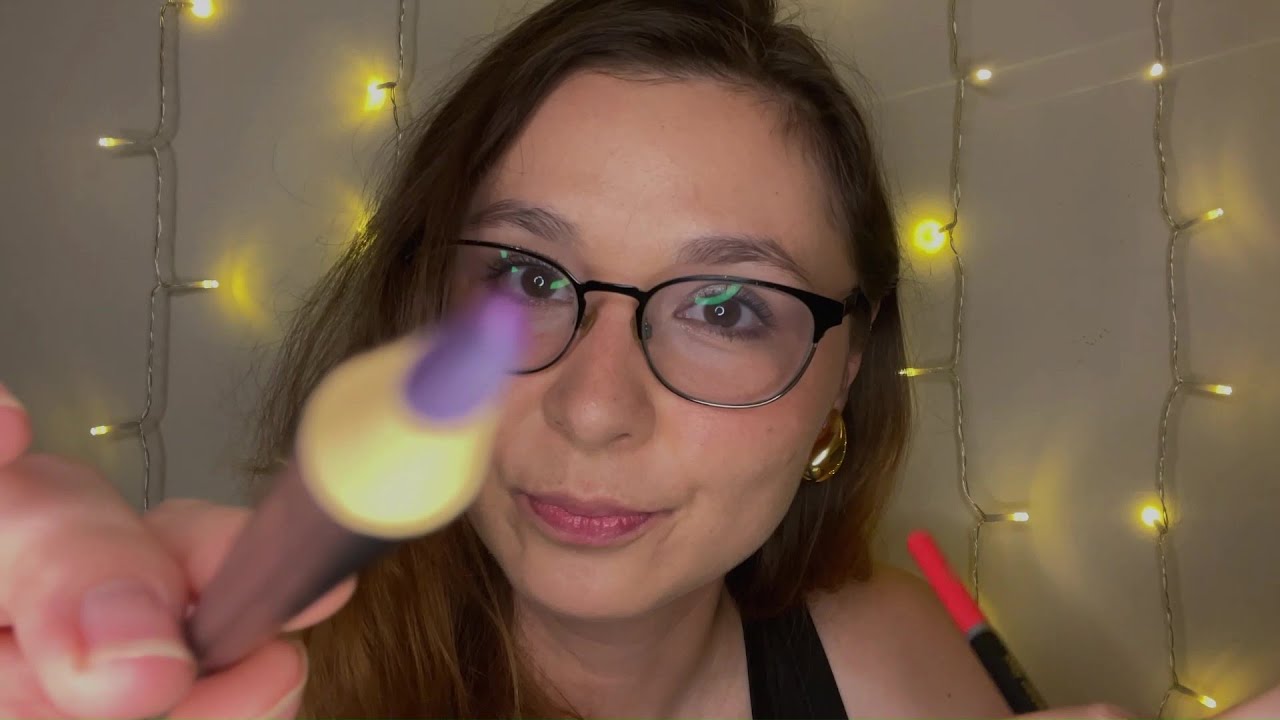 asmr tracing, touching, coloring, painting, and spraying your face ...