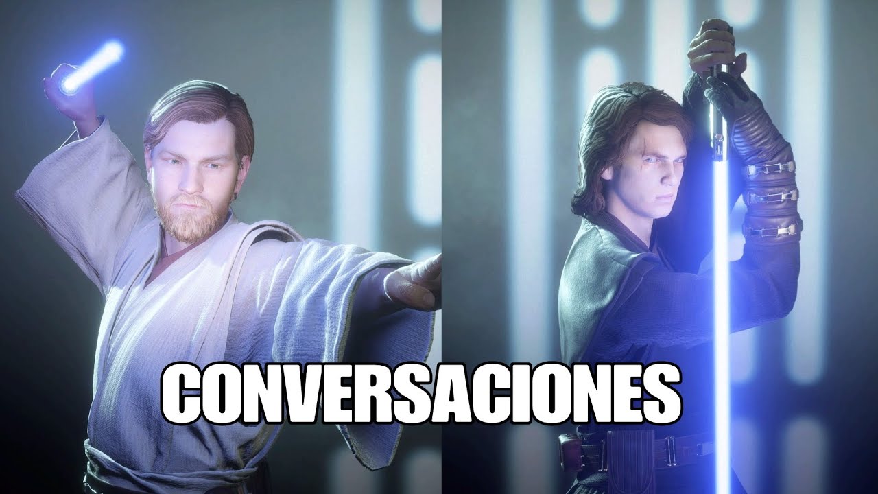 CONVERSACIONES entre OBI WAN y ANAKIN -Battlefront 2 - YouTube