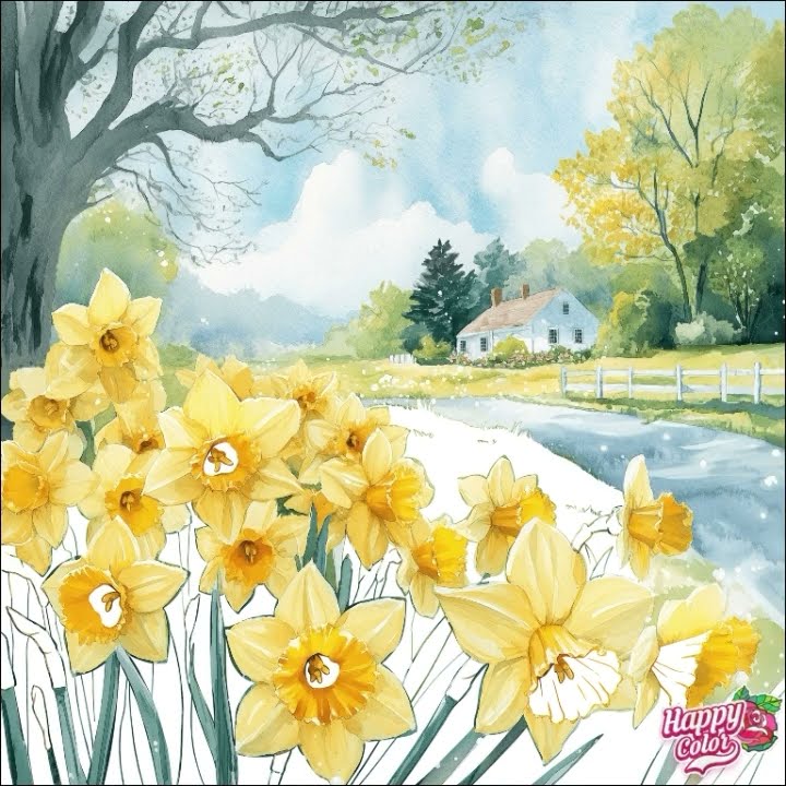 First day of spring #spring #springequinox #coloring #digitalart # ...