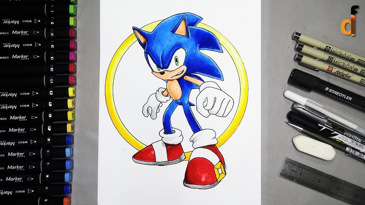 How to Draw Sonic The Hedgehog | Sonic Drawing | Morning Glory (M&G ...