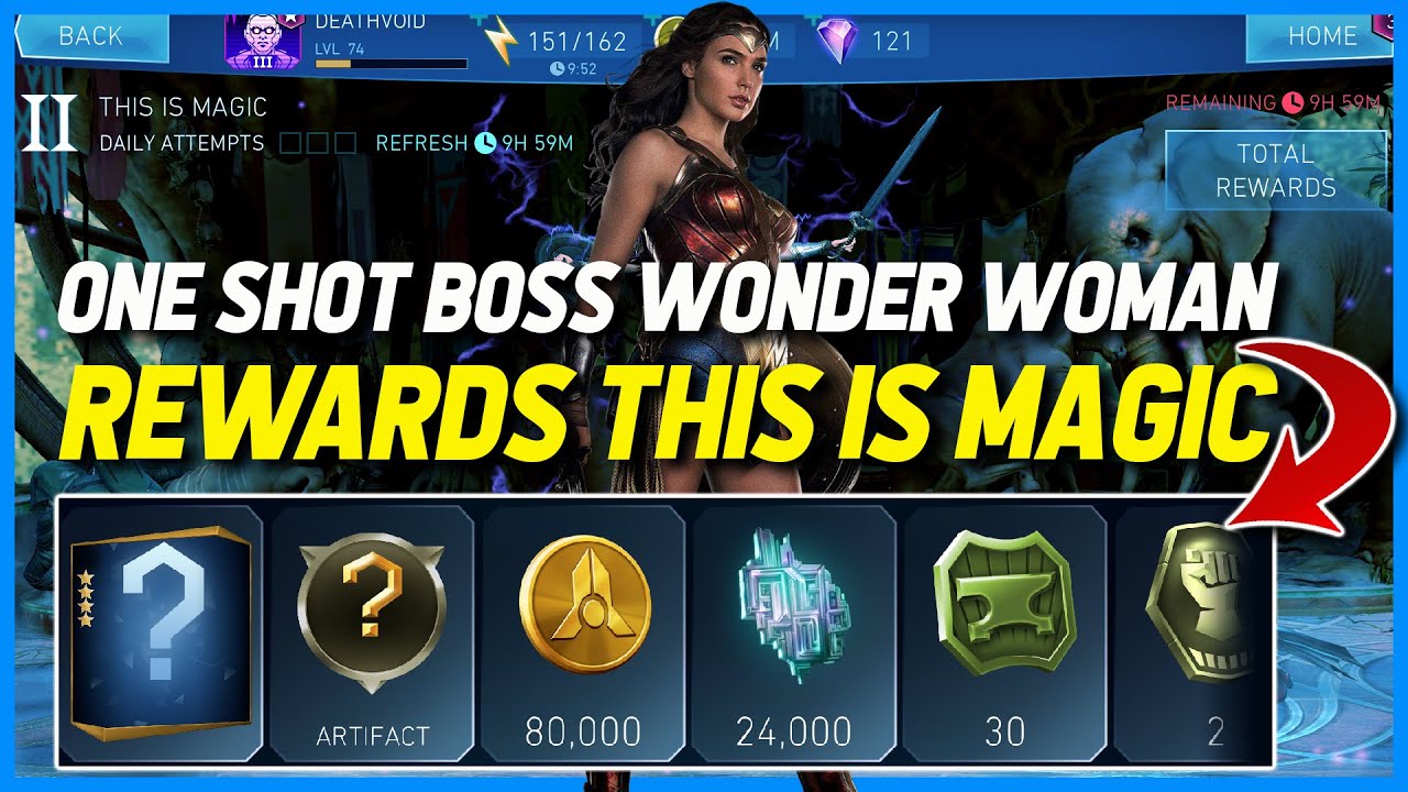 Injustice 2 Mobile | Boss Wonder Woman Down | Rewards This is Magic ...