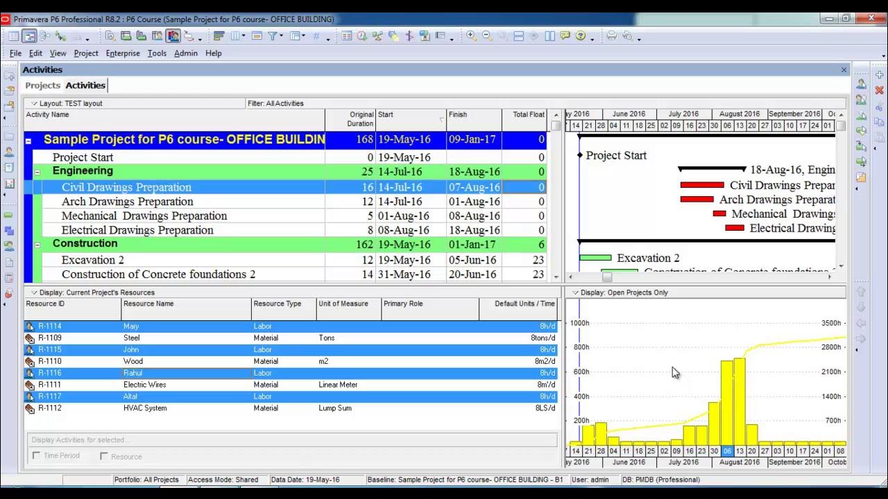 Stacked Histogram and S Curve in Primavera P6 - YouTube