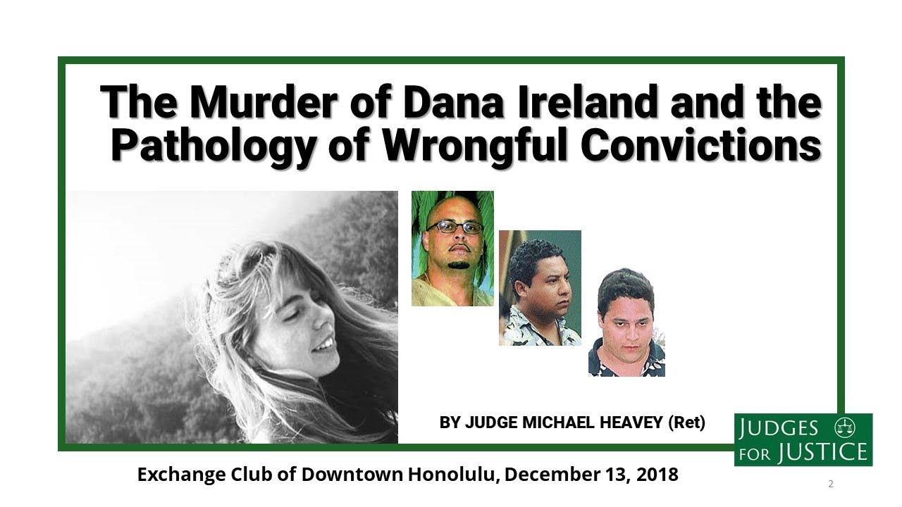 Judge Heavey speaks in Honolulu about Dana Ireland murder - YouTube