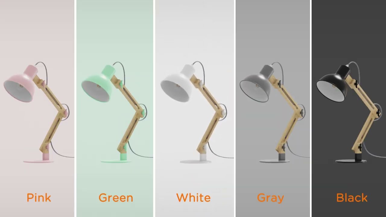 tomons Swing Arm Desk Lamp, Wood LED Table Lamp DL1001 - YouTube