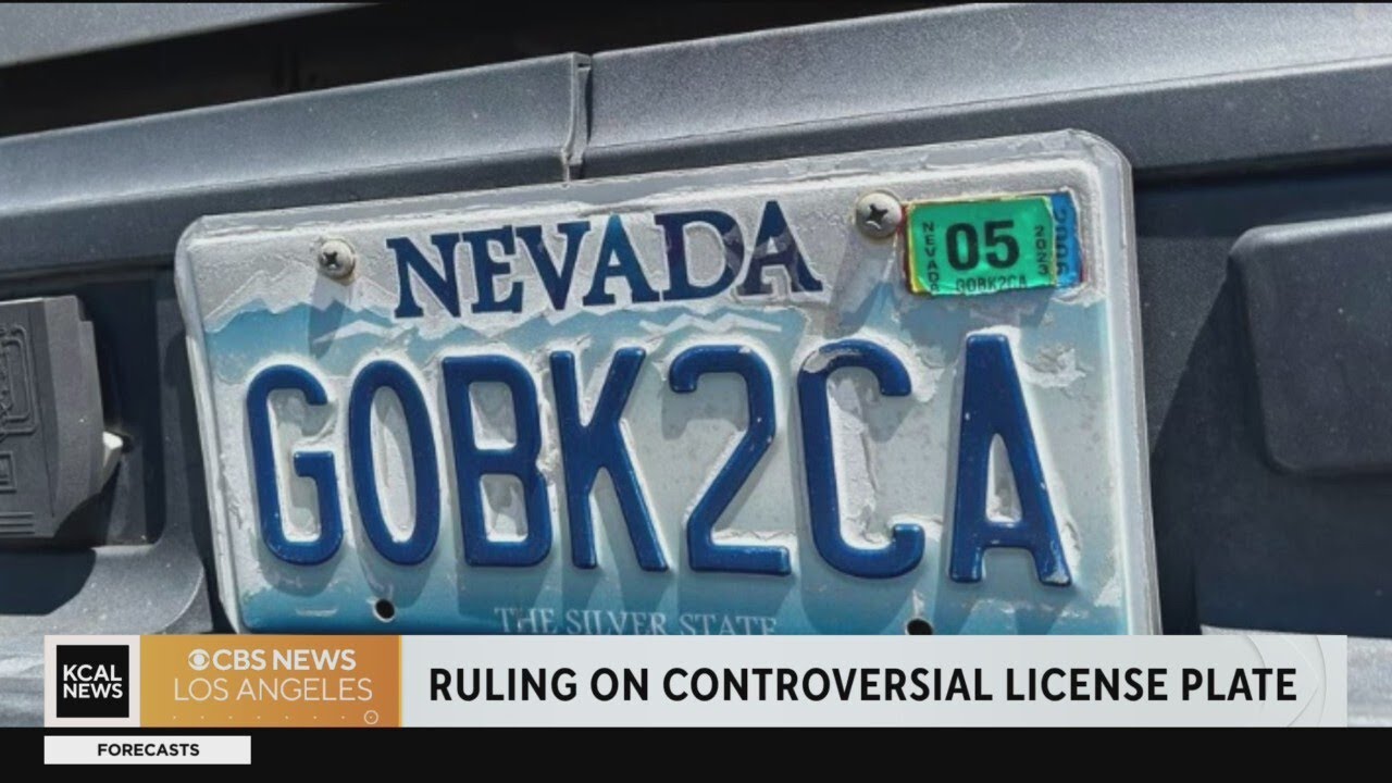 Go back to CA license plate creates controversy - YouTube