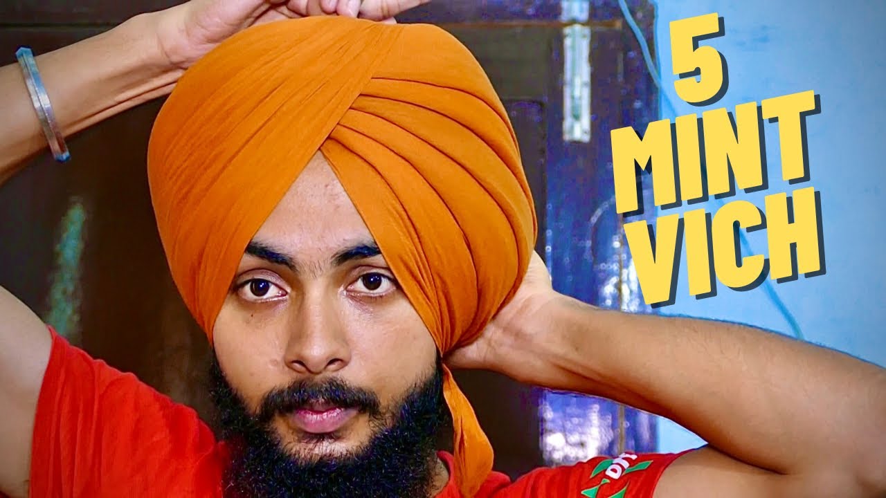 FREE LADD PAGG | TURBAN TUTORIAL | Easiest Method - UNIQUE PAGG STYLE ...