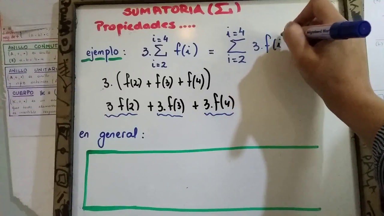 Propiedades de la sumatoria - 4 - Homogénea - YouTube
