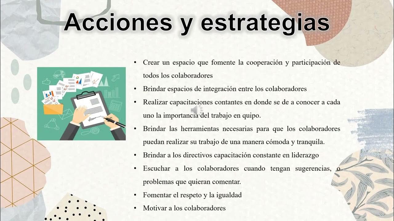 Actividad 6 Tarea Acciones y estrategias para mejorar el ambiente y clima organizacional - YouTube