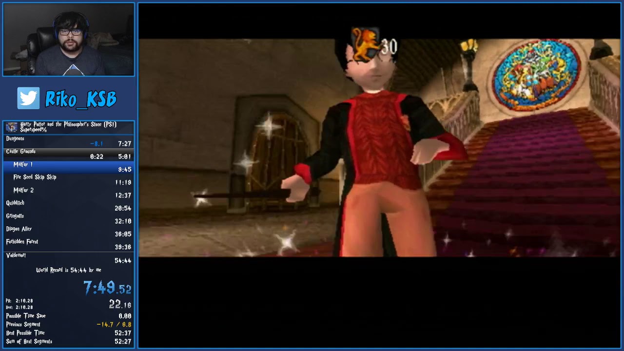 Harry Potter and the Sorcerer's Stone (PS1) Speedrun - Superspeed% in ...