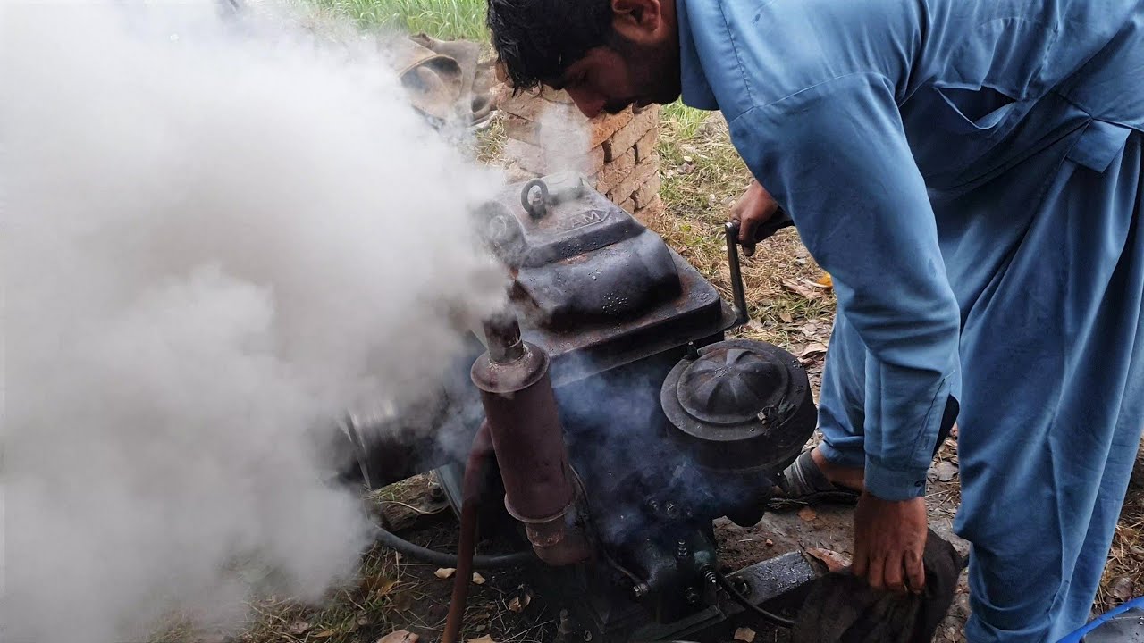 Starting 70 year old diesel peter engine In my village | Tubewell ...