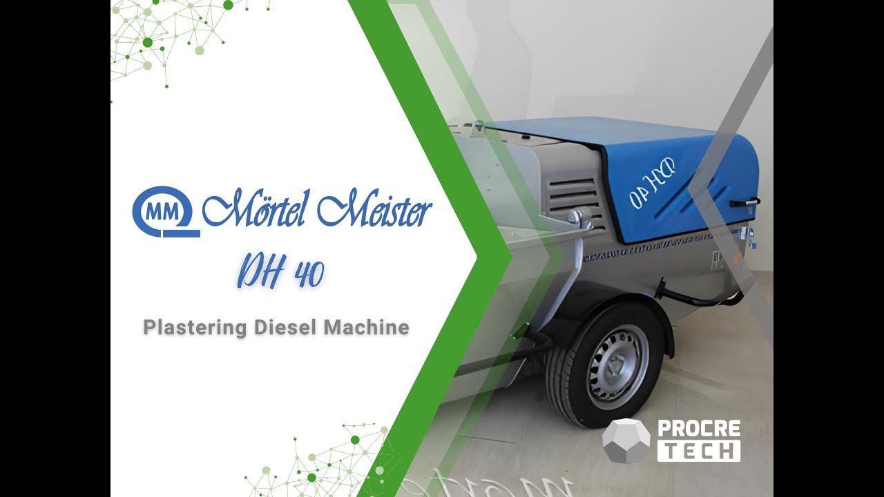 Mortel Meister DH40 - Plastering Diesel Machine - YouTube