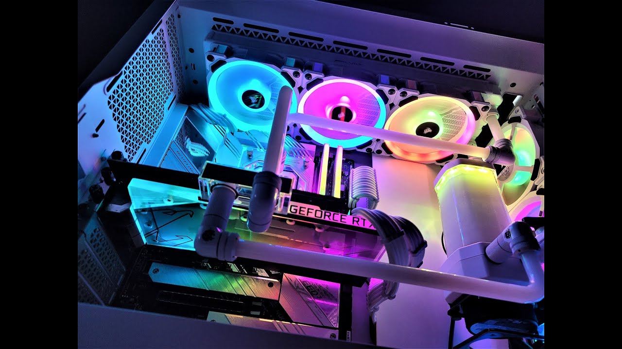$5000 insane water cooled gaming pc RTX 3080 ti - YouTube