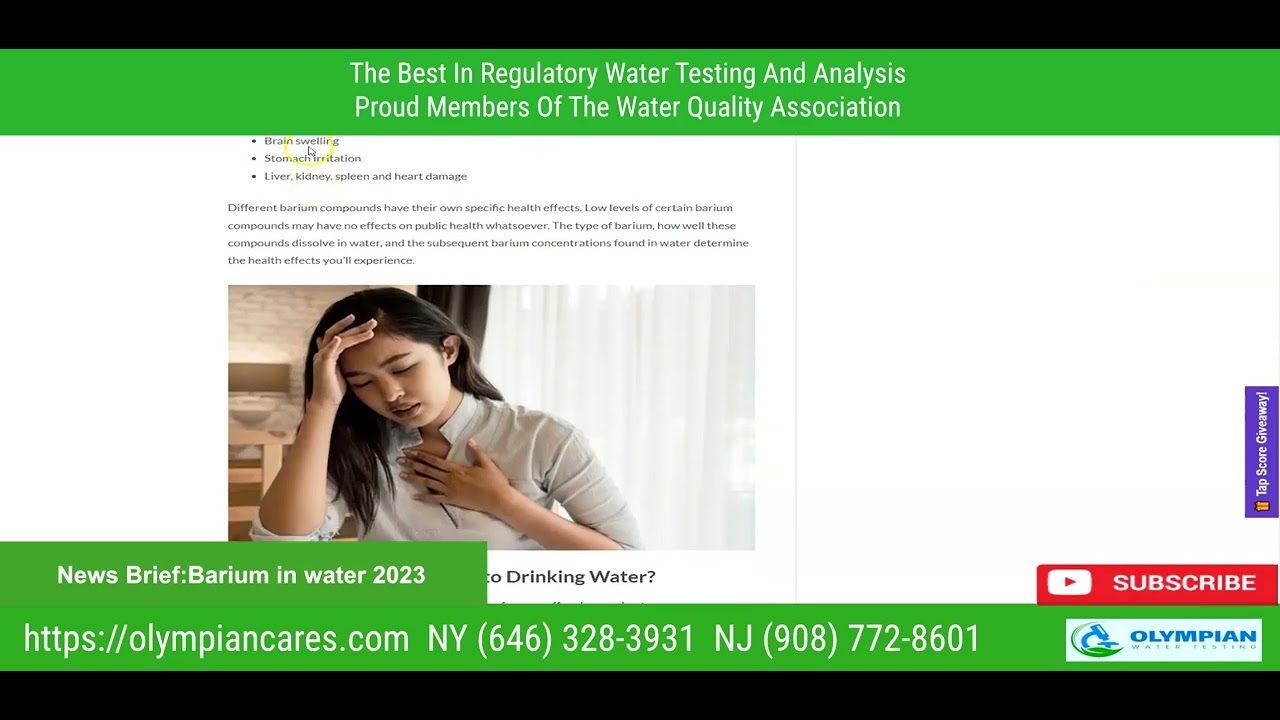 Barium In Water 2023 - YouTube