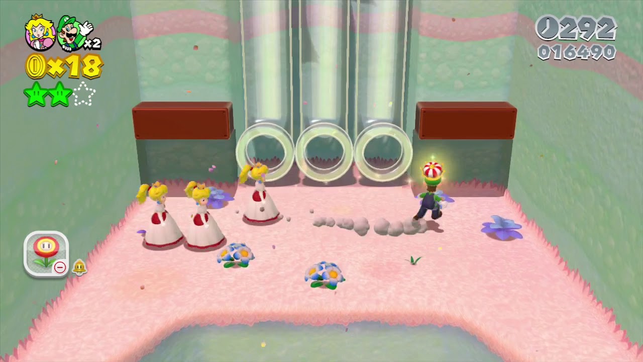 Super Mario 3D world 2-5 Double Cherry Pass, Course Clear - YouTube