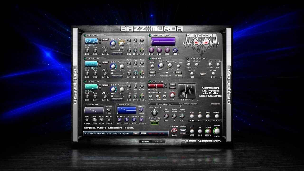 DistoCore Bazz::Murda 1.5 FREE Bass/Kick Drum Presets - YouTube