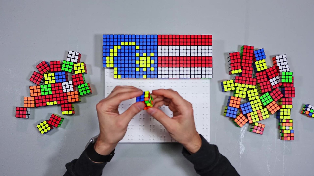 Creating Country Flags Using Rubik's Cubes (part 3) - YouTube
