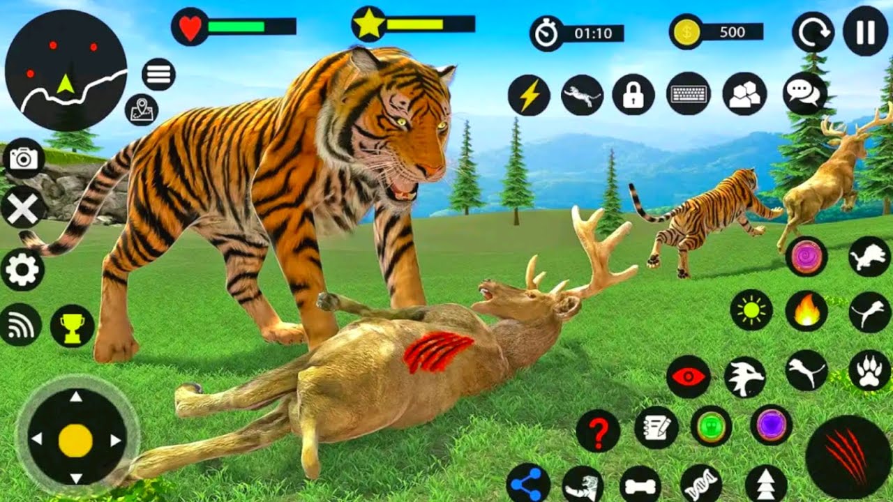Tiger Games : Tiger Simulator Gameplay | The Agressive Tiger Hunts ...