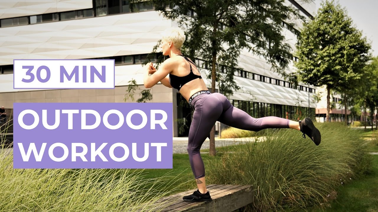30 MIN OUTDOOR FULL BODY WORKOUT | BODYWEIGHT ONLY - YouTube