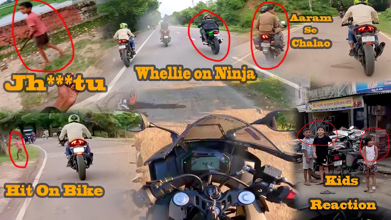 Ninja vs r15 Whellie || Ladke Ne Bike Pe Patthar Fek Ke Mara || Reaction Gone Wrong - YouTube